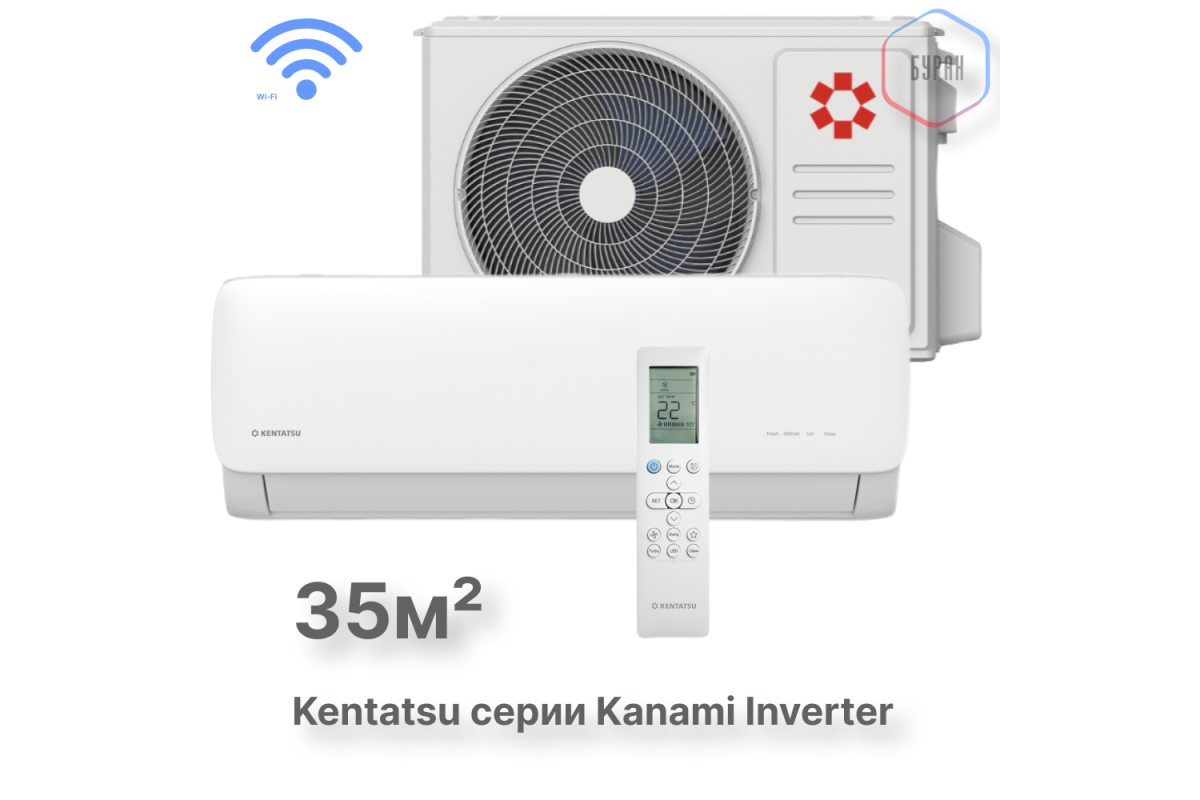 Настенные сплит-системы Kentatsu Kanami Inverter KSGAA35HZRN1W/KSRAA35HZRN1 - купить по низкой ...